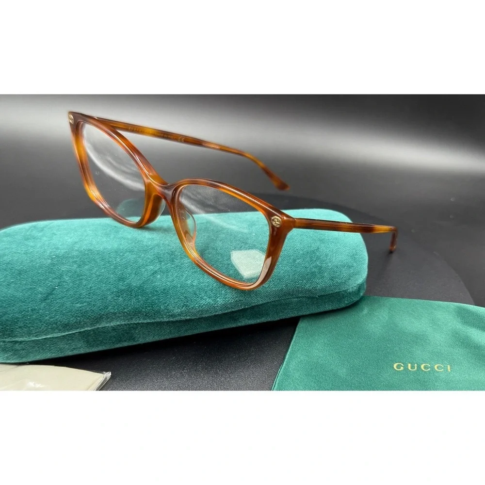Gucci | Accessories | Gucci Gg 026o 006 Havana Brown Eyeglasses | Poshmark